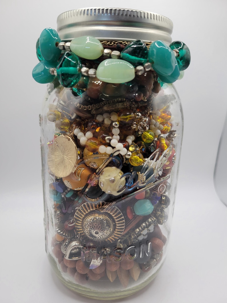 Jewelry Jar, Mystery Jewelry Jar, All Wearable No Junk, Assorted ...