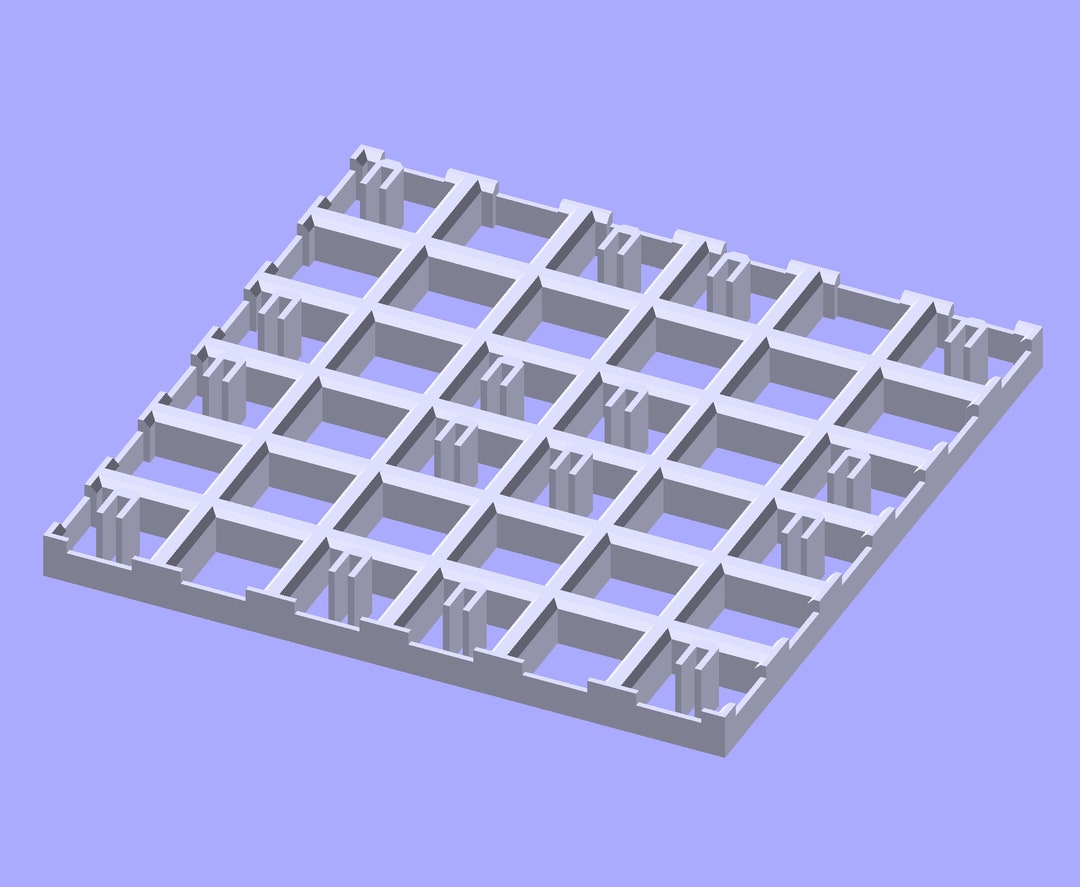 Clip Grid for Dungeon Blocks (6x6, Gray) - Etsy