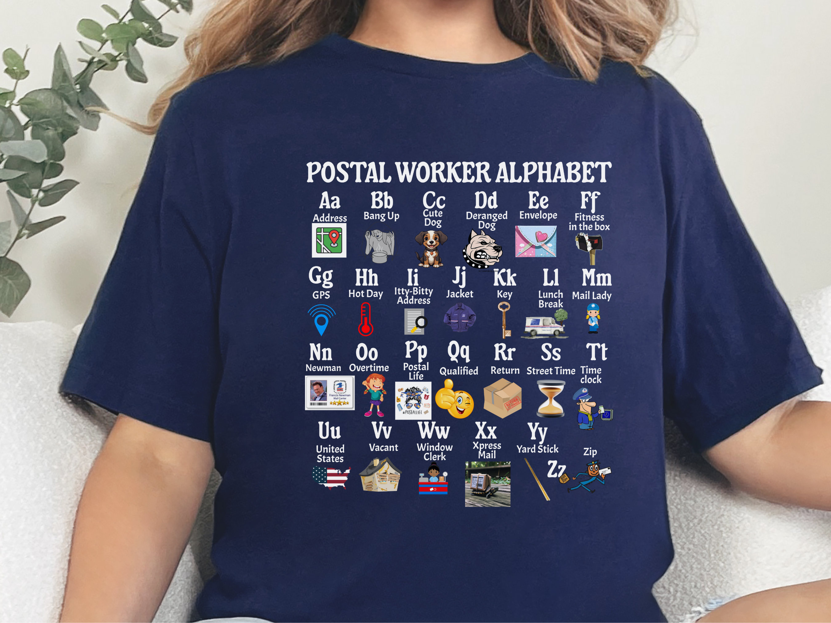 Postal Worker Alphabet Shirt, Mail Lady Gift, Funny USPS Postal Carrier ...