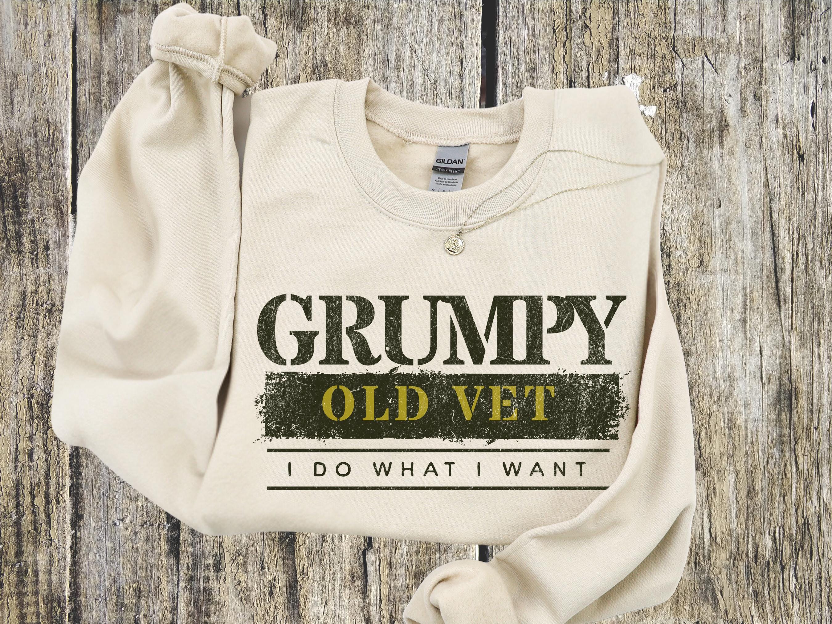 OLD VET - Retired Veteran Sweatshirt, Veteran Sweatshirt, Veteran Gifts ...