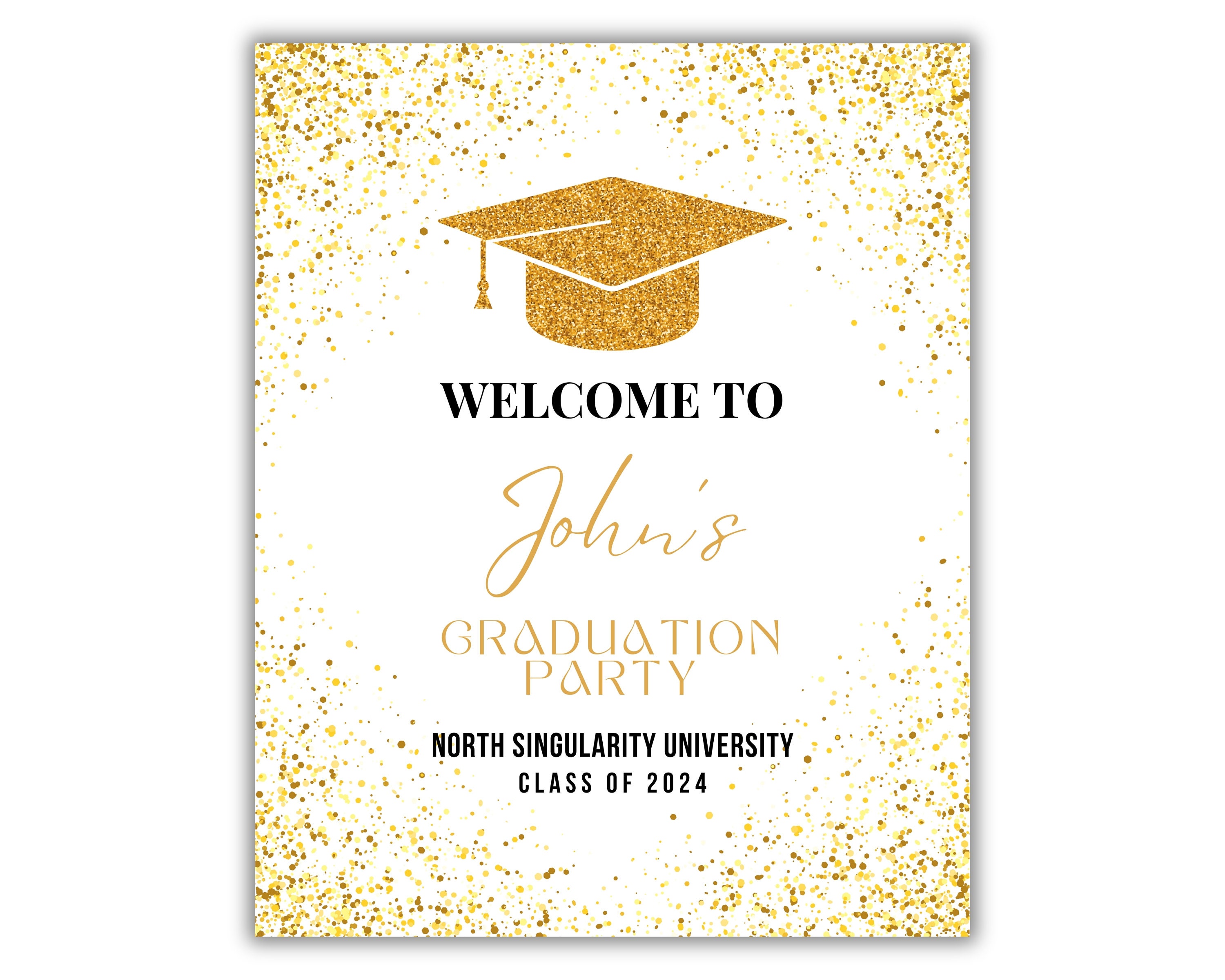 Graduation Welcome Sign, Graduation Poster Download, Graduation ...