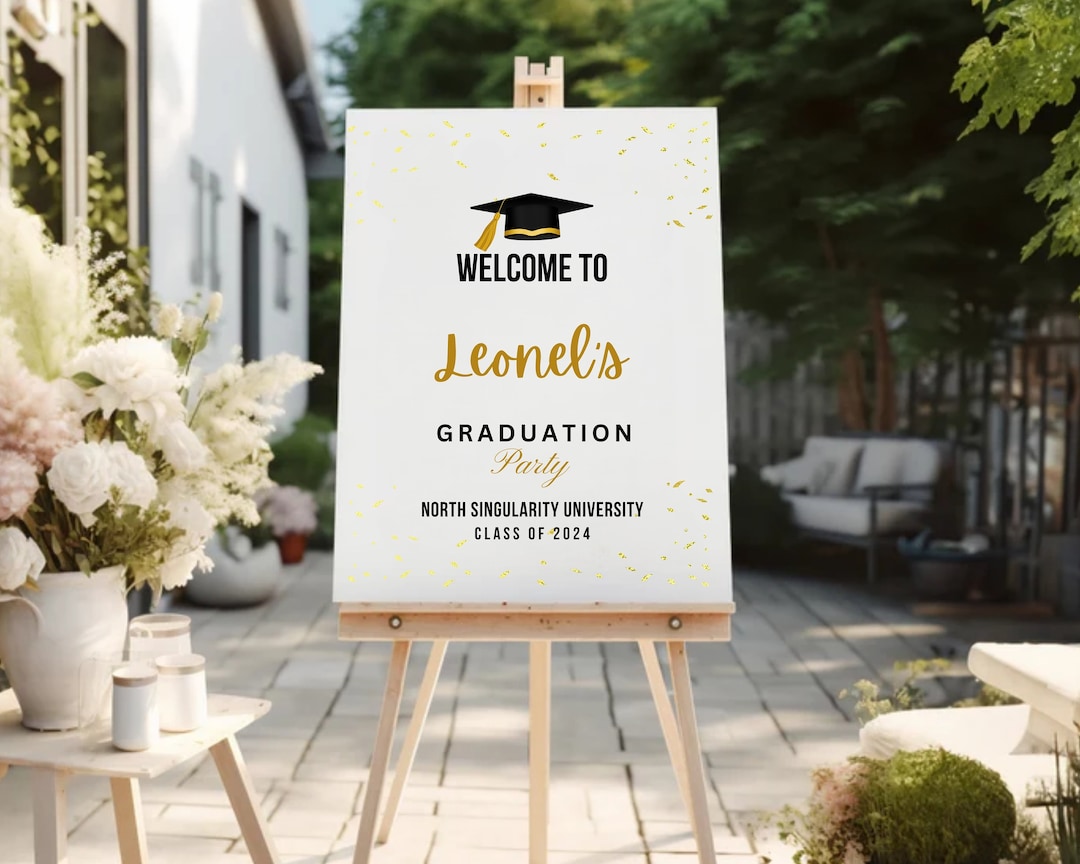Graduation Welcome Sign, Graduation Poster Download, Graduation ...