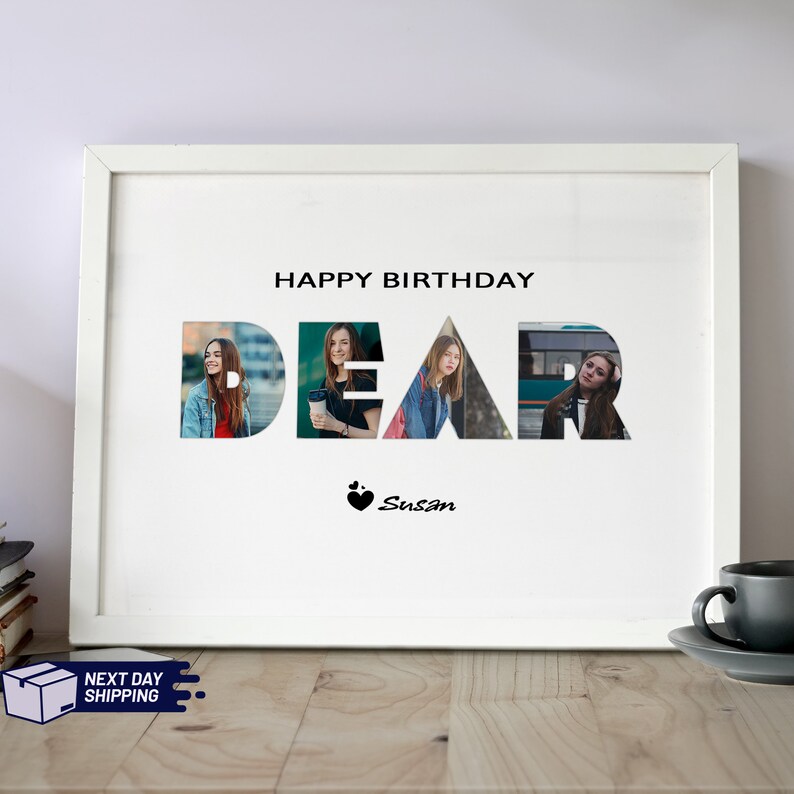 Custom Photo Collage, Personalized Text Photo Collage, DIY Canva ...