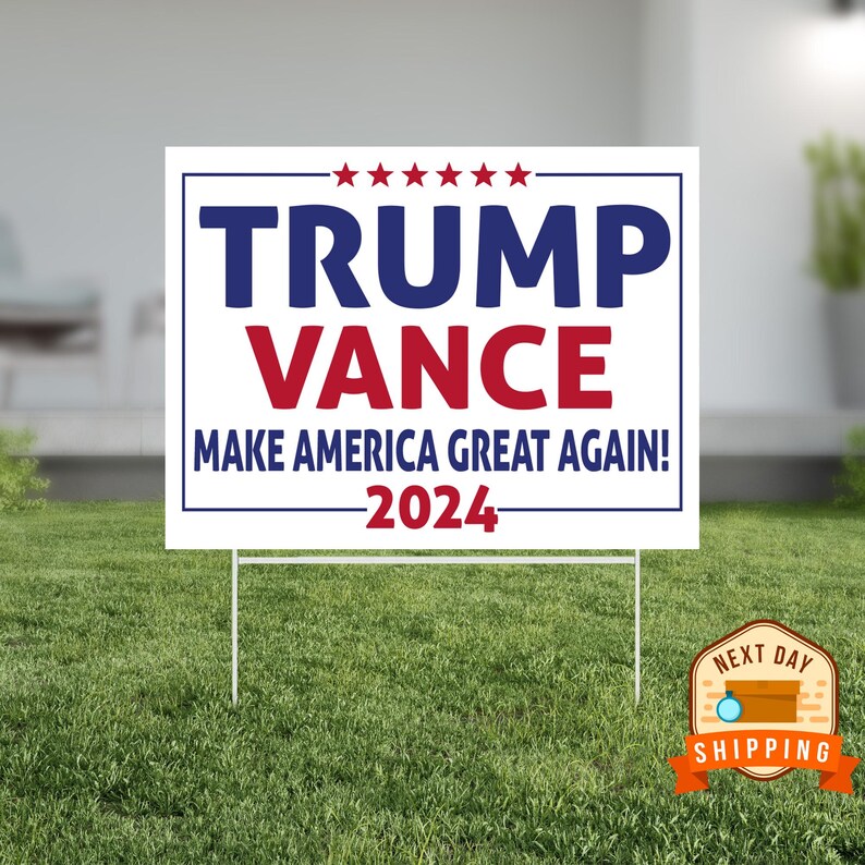 Trump Vance Yard Sign, Donald Trump, Yard Signs, Vote Trump, Election ...