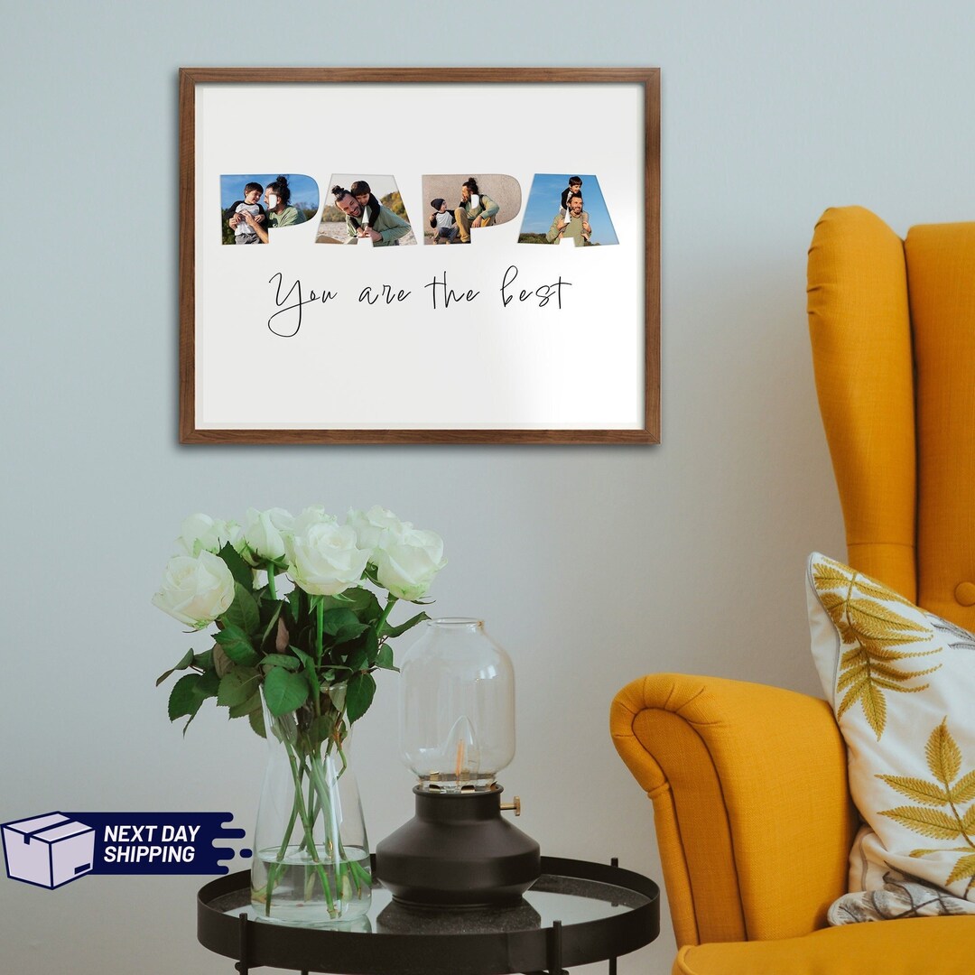 Papa Photo Frame, Father's Day Gift, Personalized Picture Frame, Papa ...