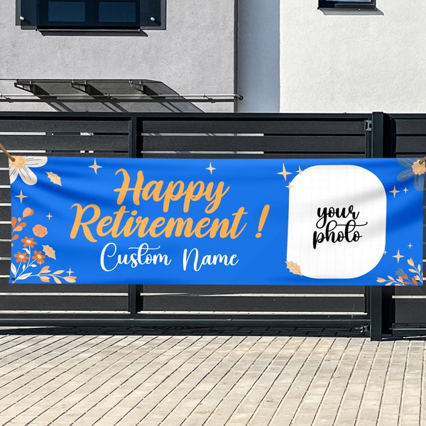 Retirement Banner - Etsy