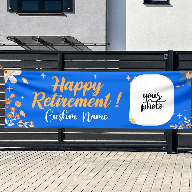 Retirement Banner - Etsy