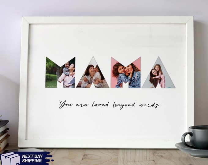 Custom MAMA Photo Collage, MAMA Photo Frame, Personalized Mama Frame ...