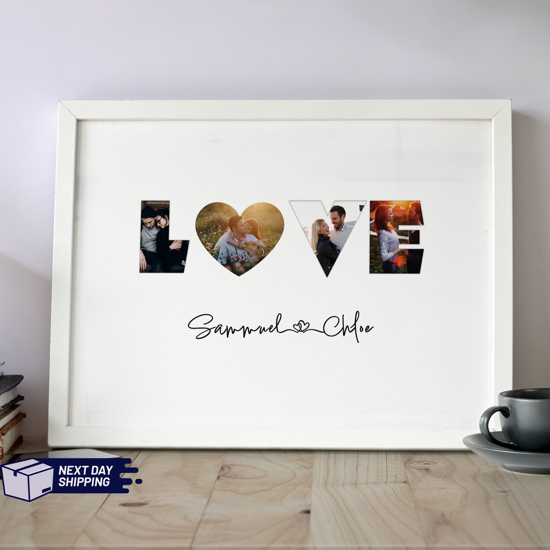 Couple Photo Collage, Love Photo Collage, Anniversary Gifts, Gift for ...