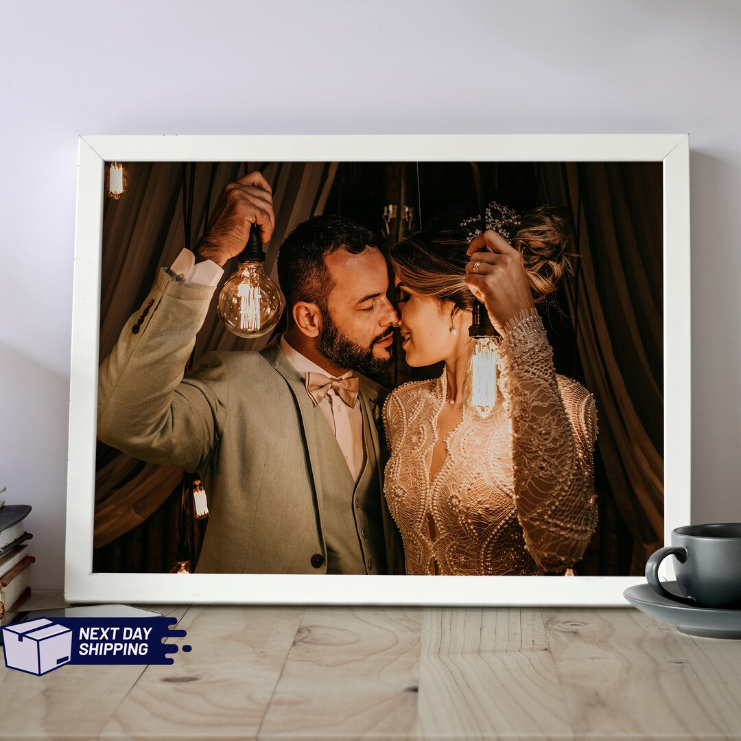 Wedding Photo Frame, Wedding Portrait, Custom Wedding Photo Print ...