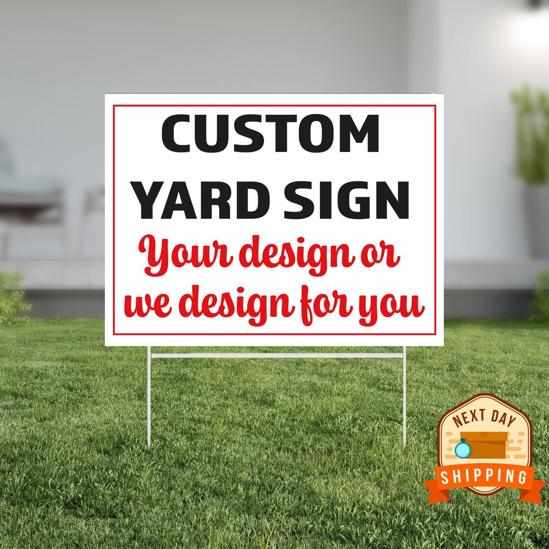 Custom Yard Sign, Personalized Yard Sign, Custom Lawn Sign ...