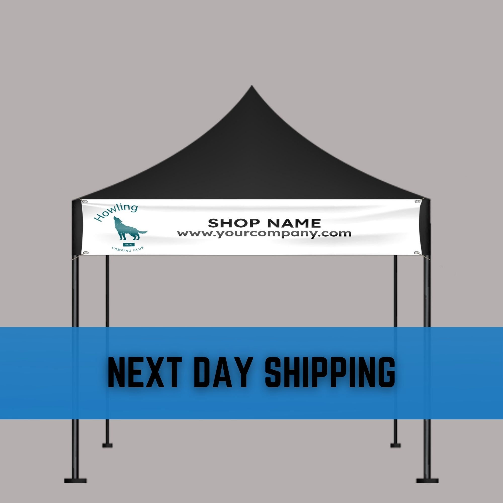 Custom Tent Banner, Canopy Vinyl Banner, Trade Show Banner, Event Tent ...