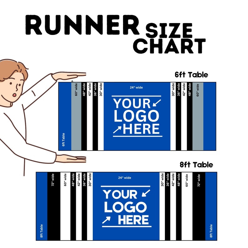 Custom Logo Table Runner, Table Runner, Table Runner for Your Events ...