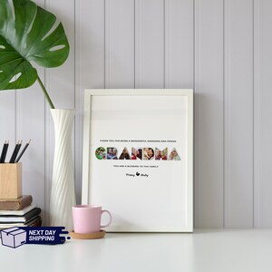 Grandma Photo Collage, Personalized Grandma Photo Frame, Photo Collage ...
