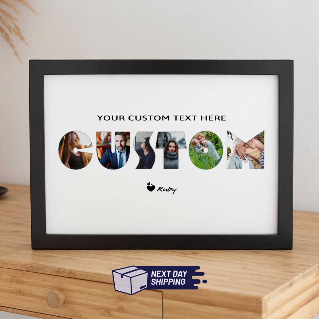 Custom Photo Collage, Personalized Text Photo Collage, DIY Canva ...