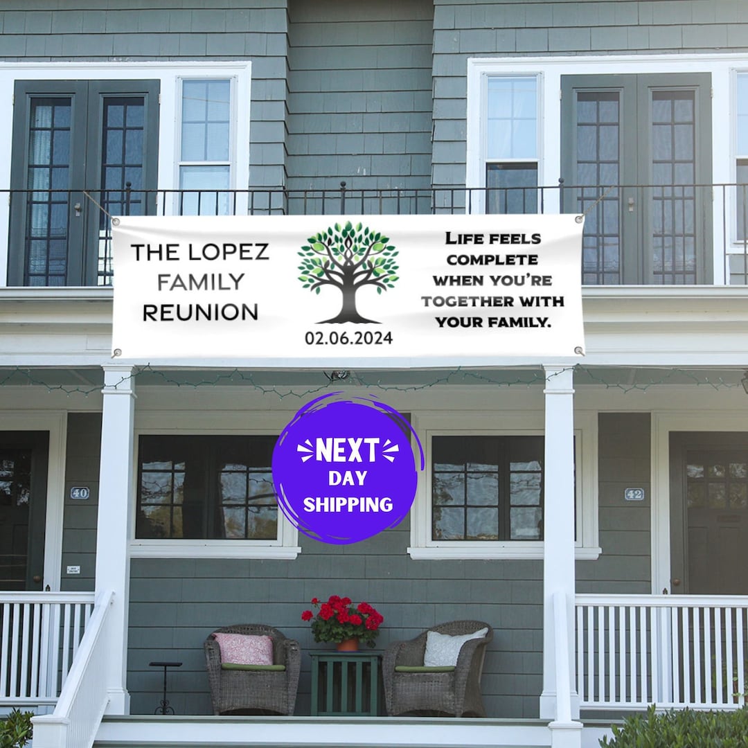 Custom Family Reunion Banner, Family Reunion, Custom Vinyl Banner ...