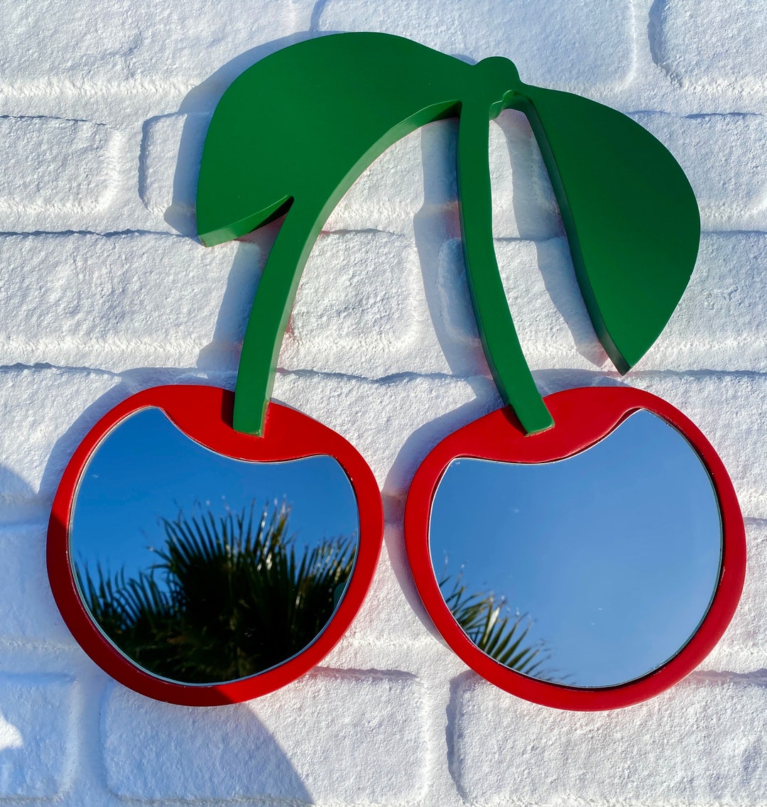 Cherry Mirror - Wall Mirrors - Kids Room Wall Mirror - Kitchen Wall ...