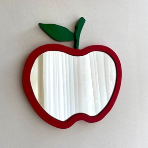 Apple Mirror - Wall Mirrors - Kids Room Wall Mirror - Kitchen Wall ...
