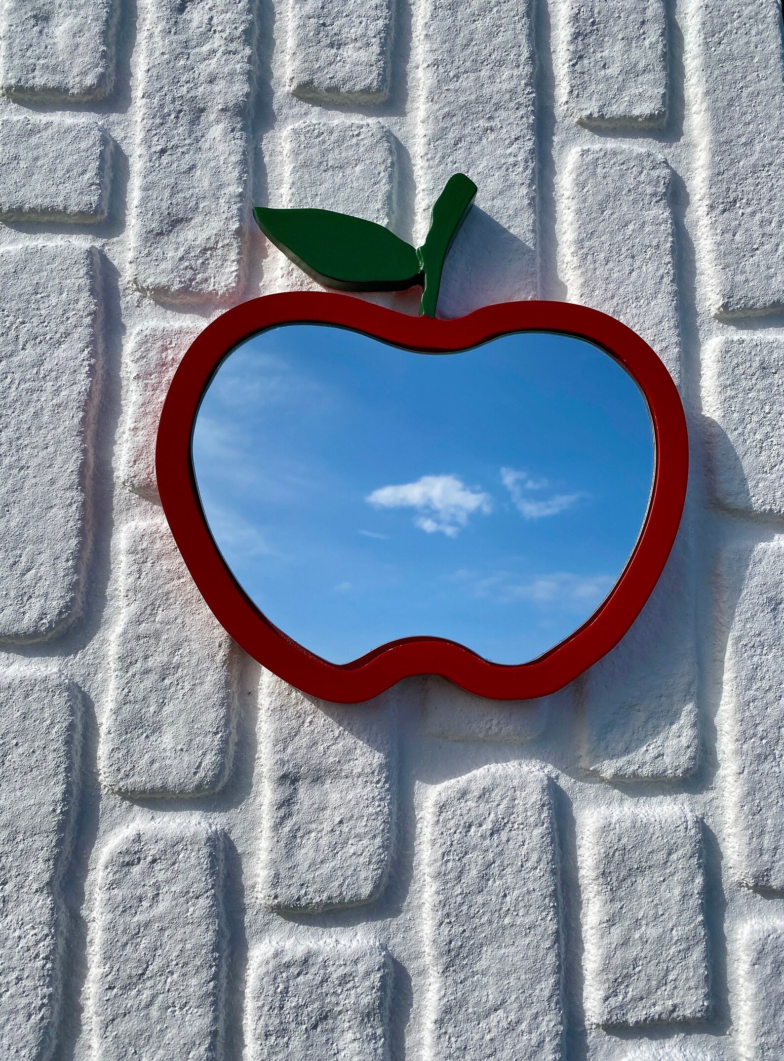 Apple Mirror - Wall Mirrors - Kids Room Wall Mirror - Kitchen Wall ...