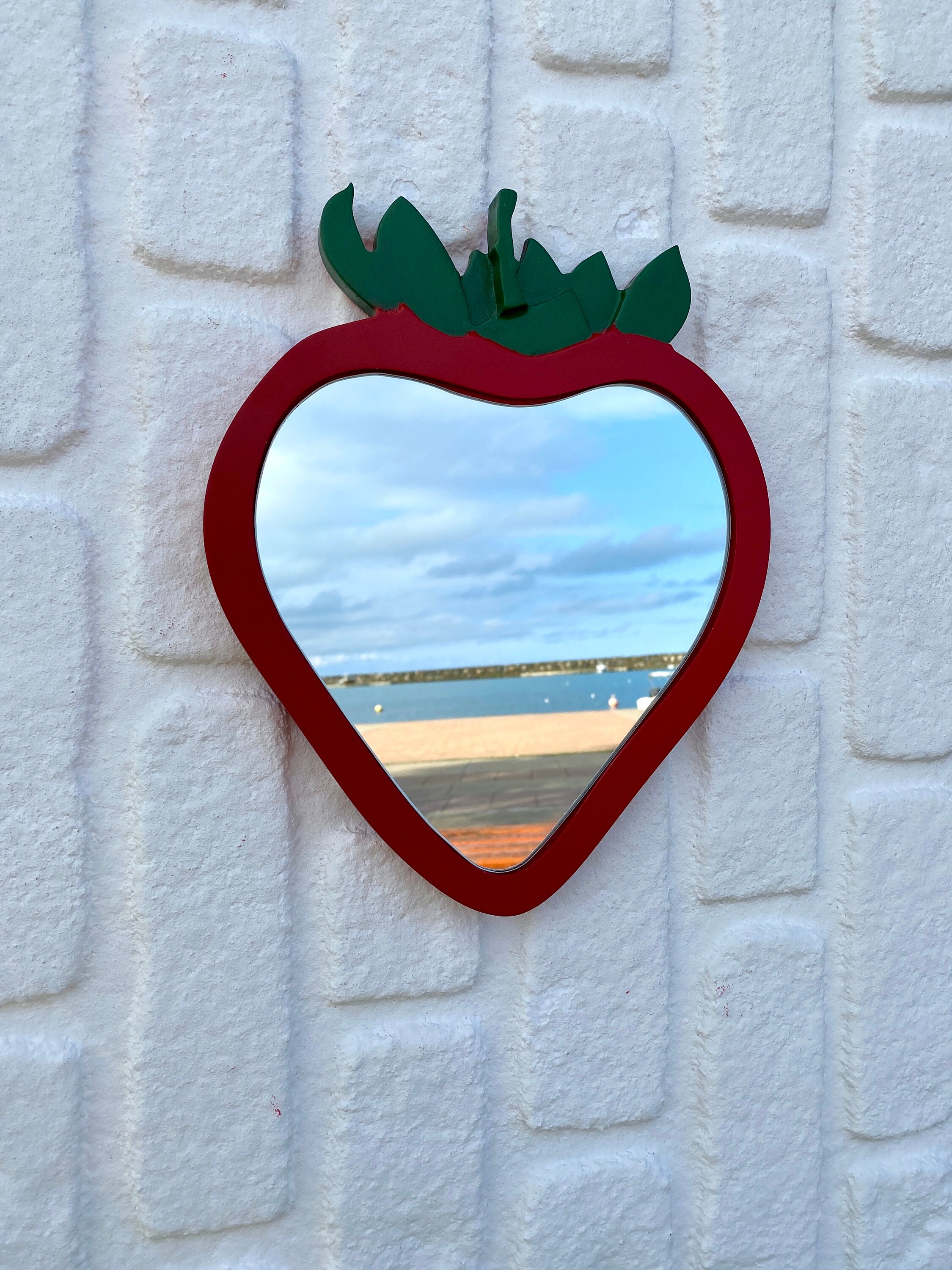 Strawberry Mirror Wall Mirrors Kids Room Wall Mirror Kitchen Wall ...