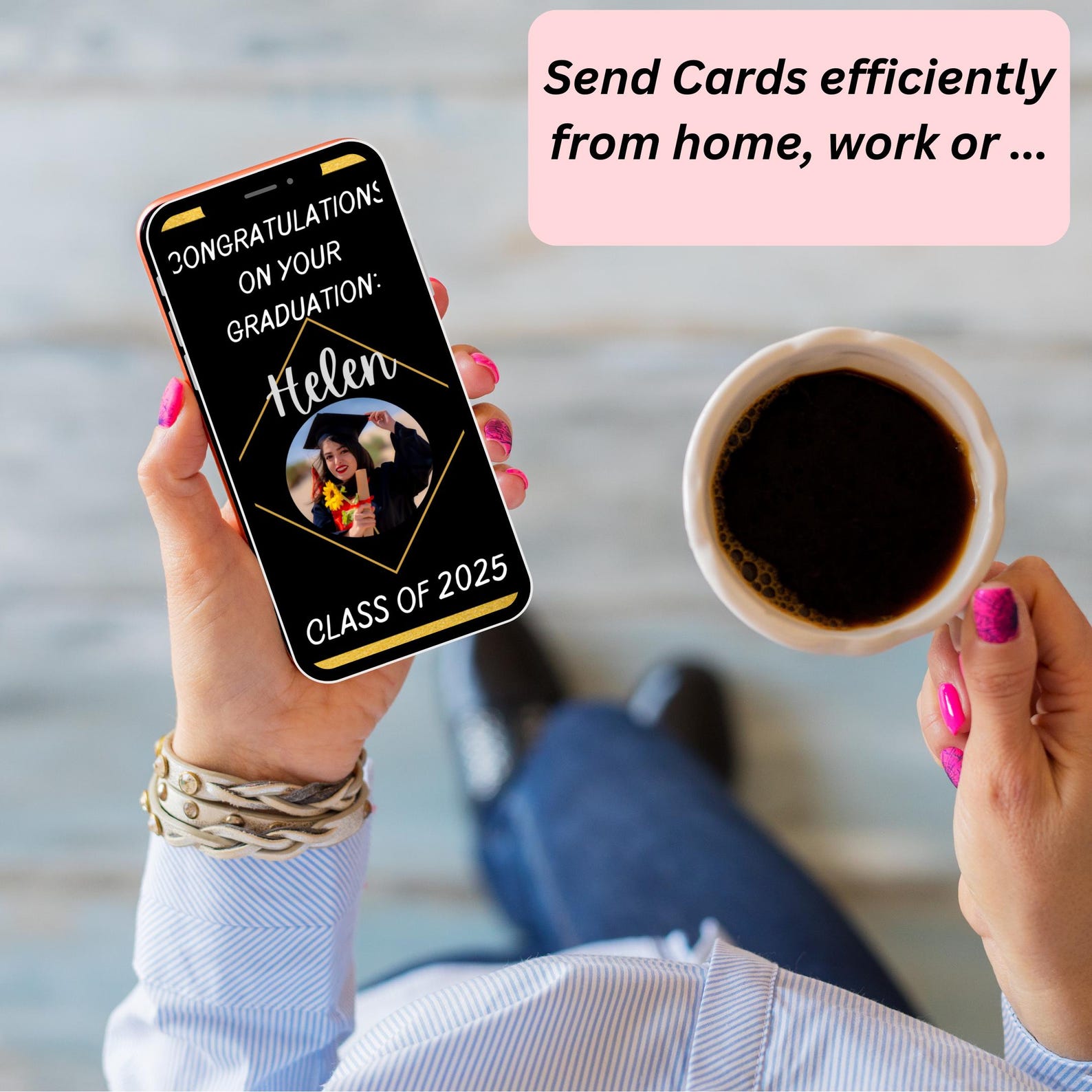 2025 Custom Graduation Ecard Grad Celebration Greeting Student Congrats Digital Grad Card ...