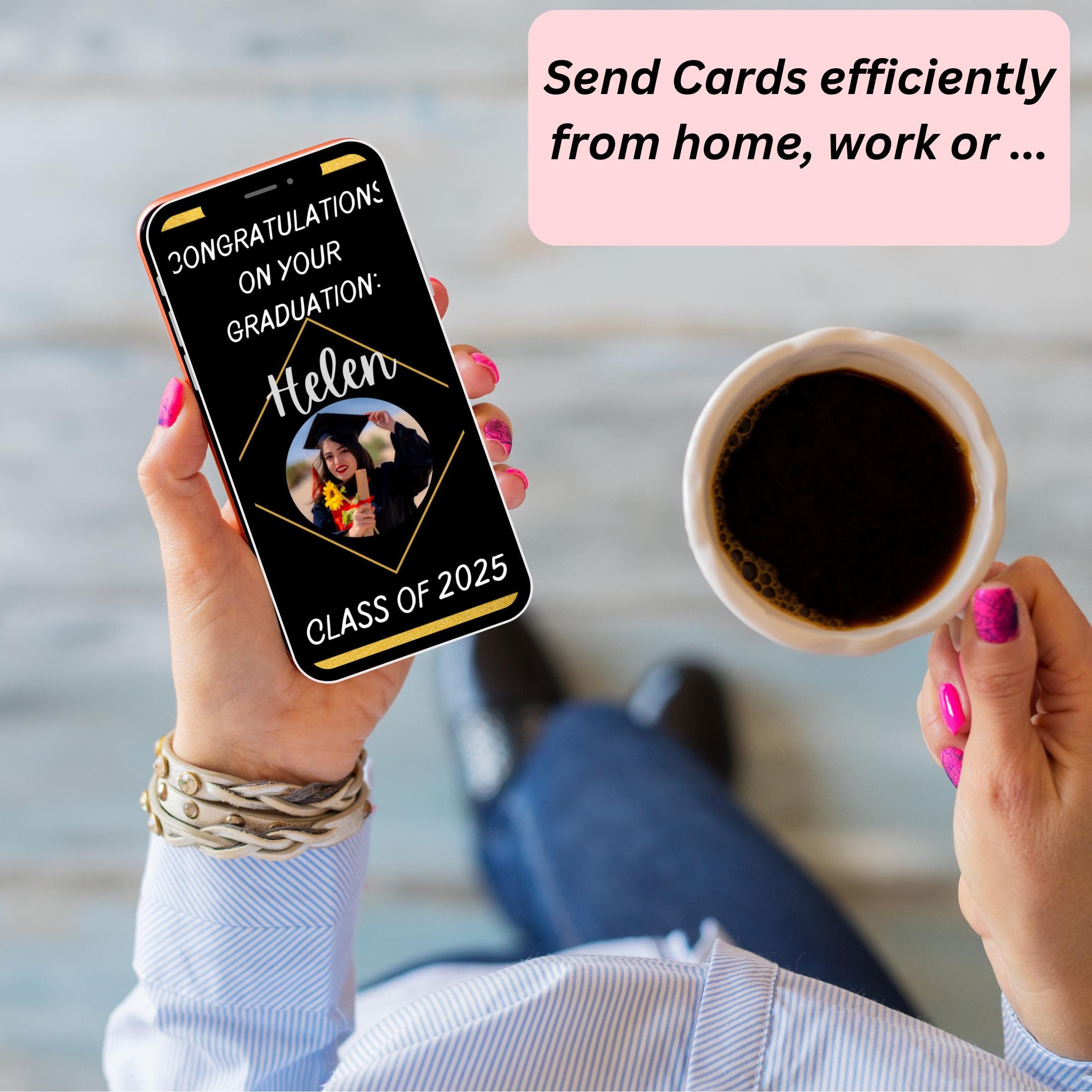 2025 Custom Graduation Ecard Grad Celebration Greeting Student Congrats ...