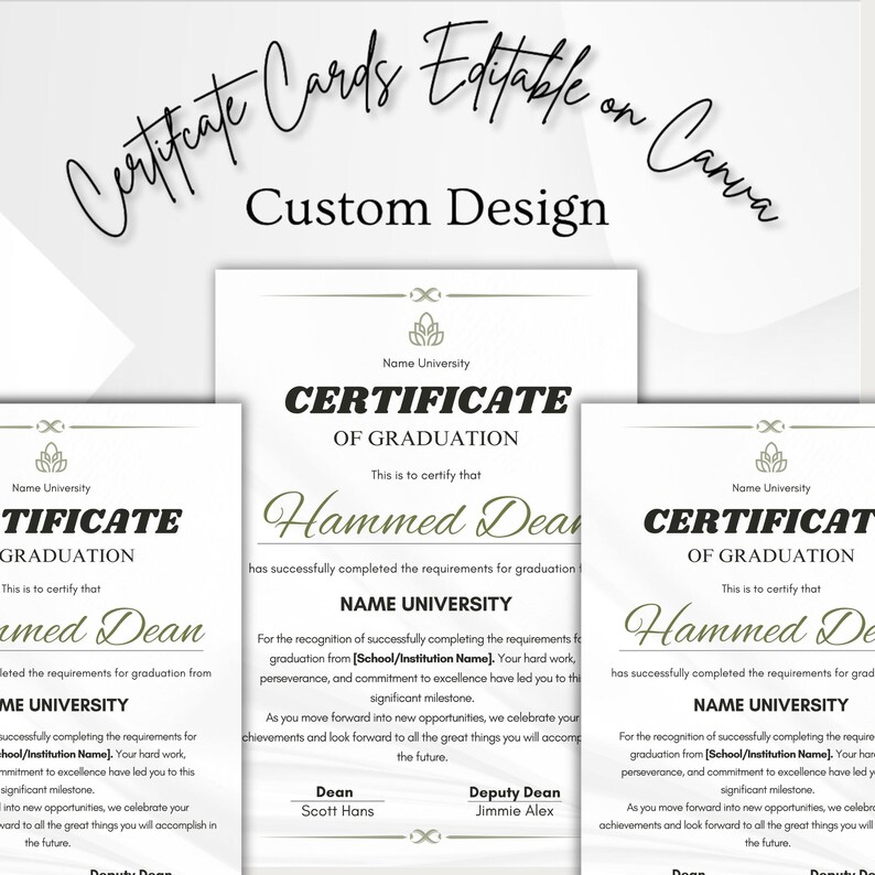 Digital Graduation Certificate Template Download PDF Format ...