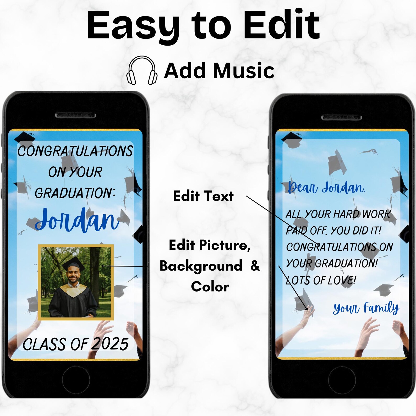Graduation Ecard Custom Grad Card 2025 Grad Gift Digital Congrats ...