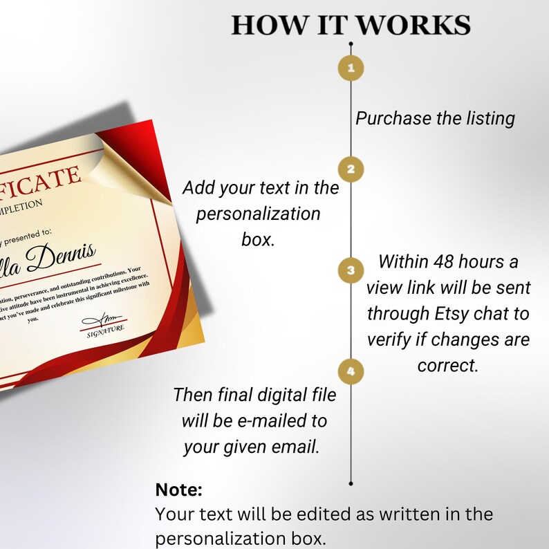 Personalized Completion Certificate for Training Custom Award ...