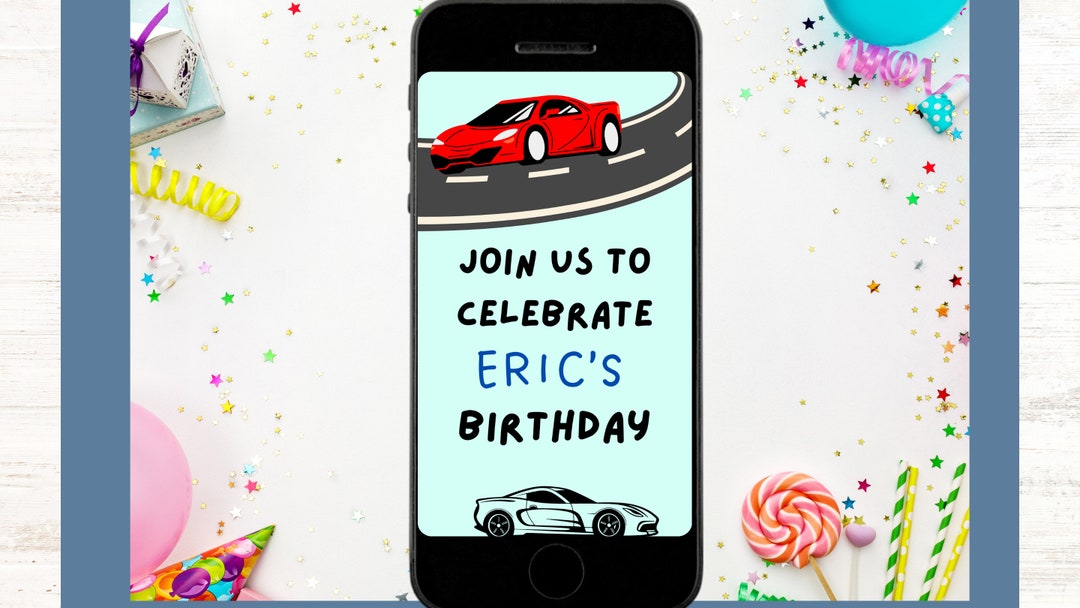 Kids Digital Invite Printable Birthday Fun Party Card Customizable E ...