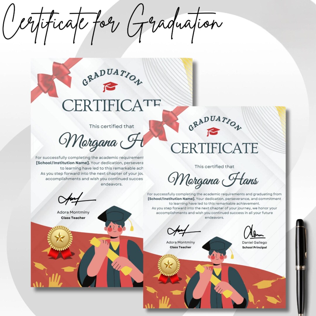 Graduation Card Class of 2025 Custom Certificate Congrats Grad ...