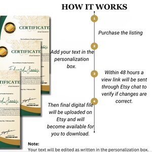 Retirement Certificate Digital Download Template Design Elegant ...