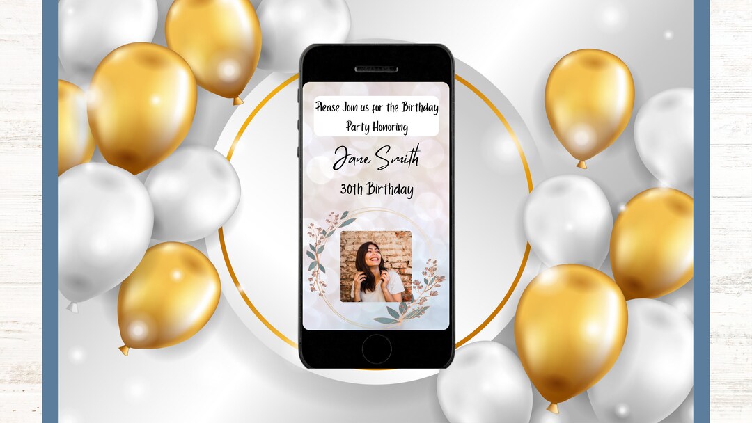 Celebration Invites DIY Birthday Card Party Invitations Deluxe E-card ...