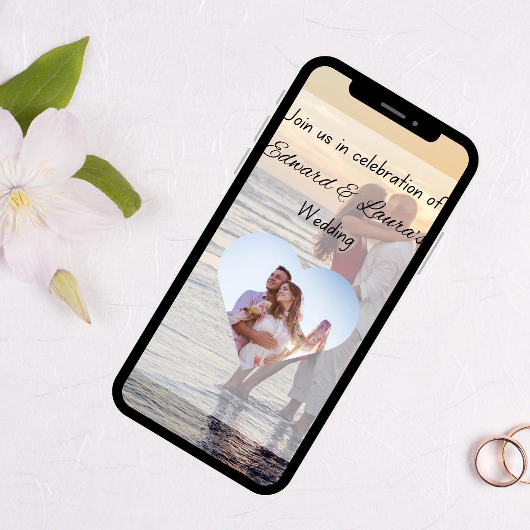Editable Ewedding Digital Wedding Animated Invite Smartphone Wedding ...
