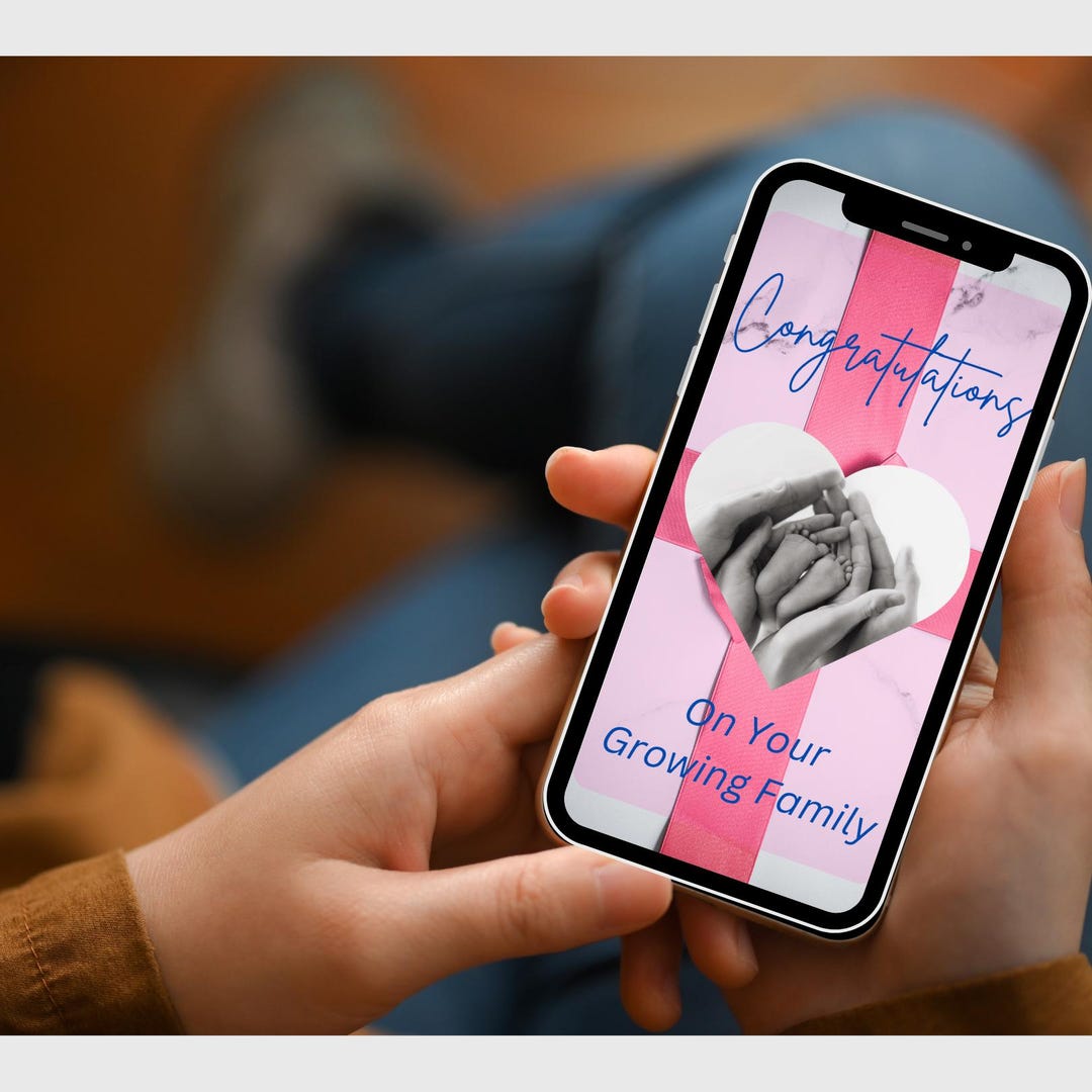 Virtual Baby Shower Digital Baby Card Gender Neutral Ecard Custom Baby ...