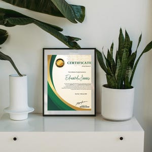 Retirement Certificate Digital Download Template Design Elegant ...
