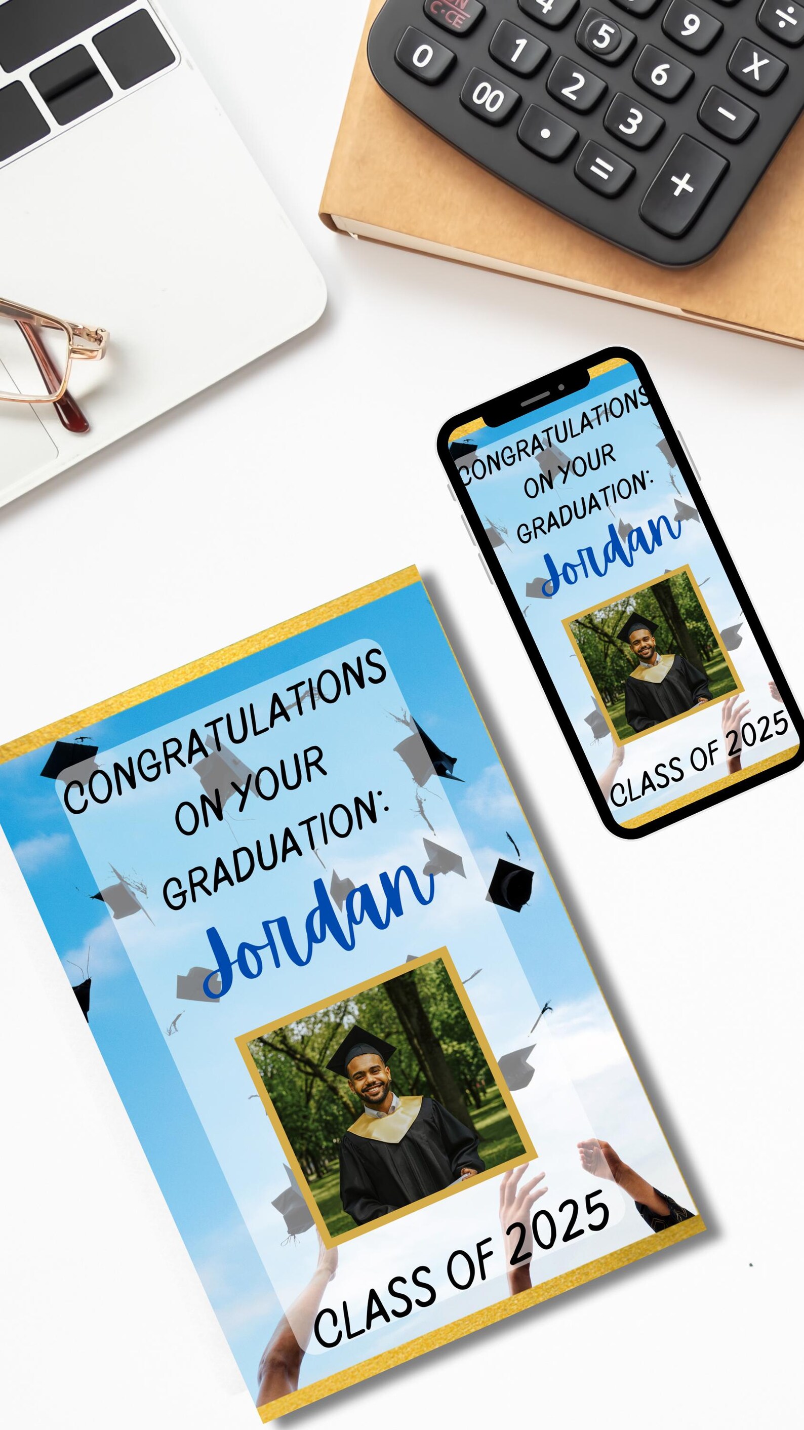 Graduation Ecard Custom Grad Card 2025 Grad Gift Digital Congrats ...