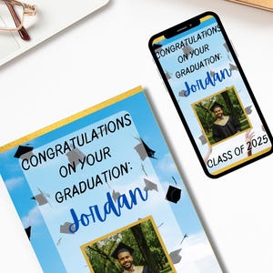 Graduation Ecard Custom Grad Card 2025 Grad Gift Digital Congrats ...