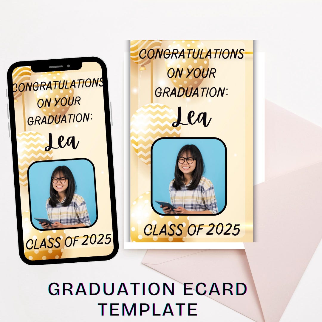 Customizable Graduation Ecard High School Students Congratulation DYI ...