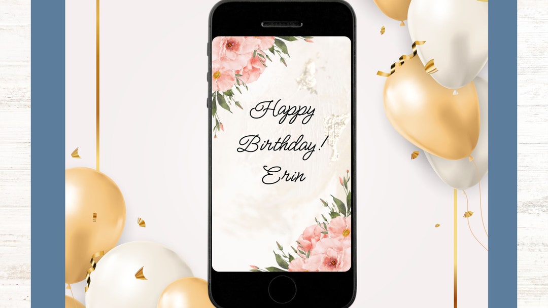 Animated E-card for Birthdays, Customizable Digital Greetings, Ideal ...