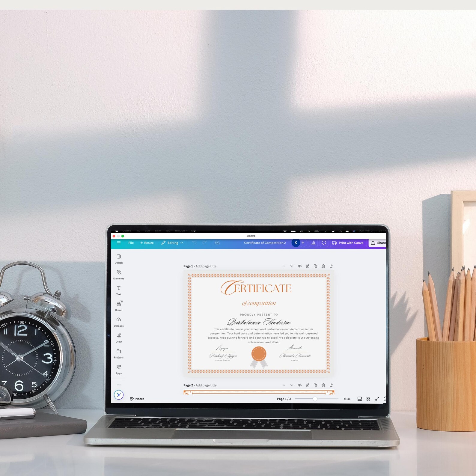 Personalized Certificate Card for Competition Printable Certificate ...