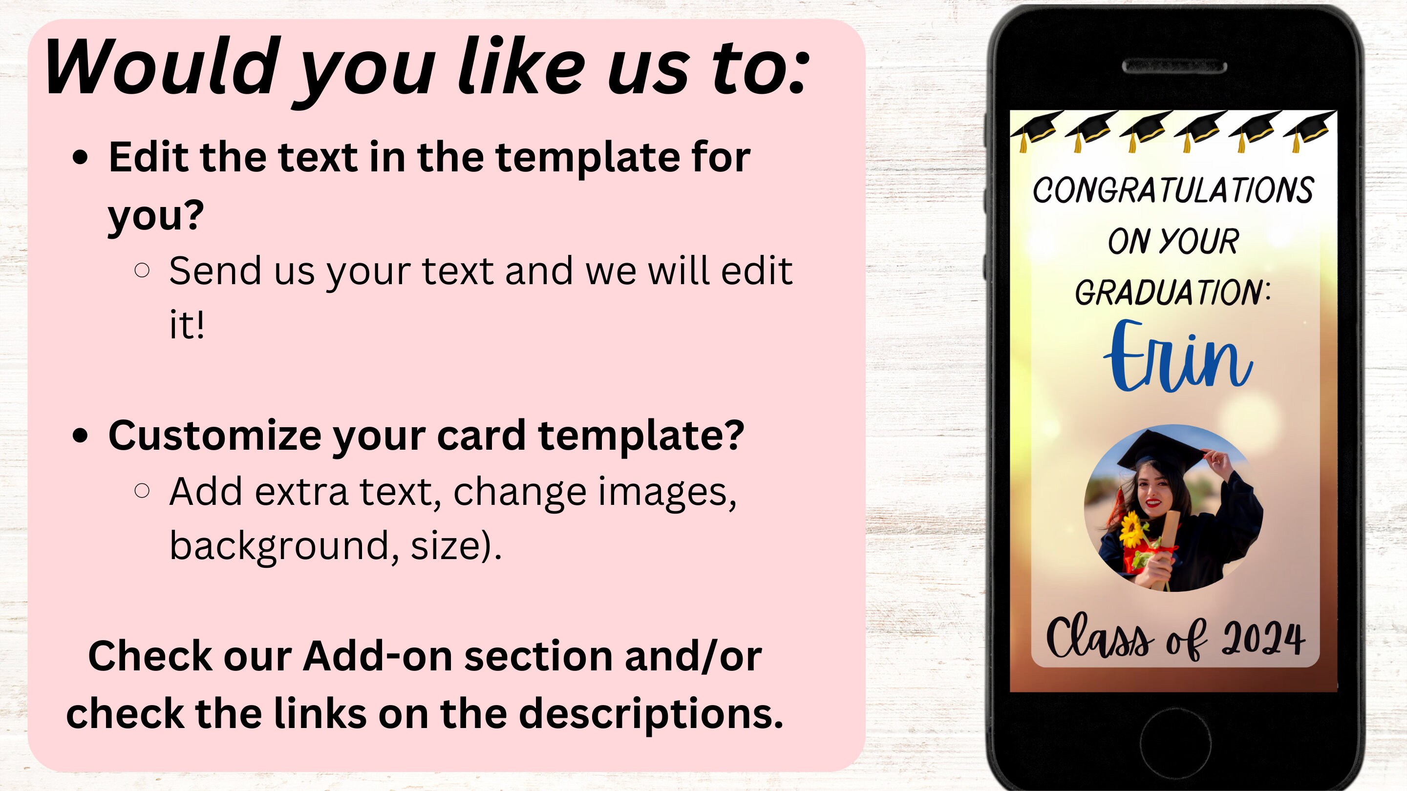 2024 Graduation E-card Golden Background Grad Party Invite Digital Grad ...