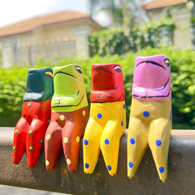 Wooden Frog - Etsy