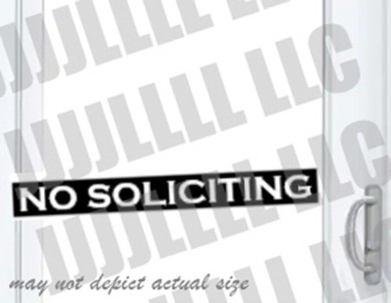 5 X 0.5 No Soliciting Vinyl Decal Sticker Door Wall Entrance Sign No ...