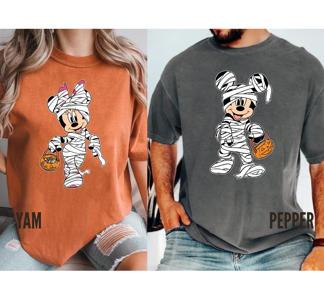 Comfort Colors Mickey & Minnie Mummy Halloween Tee - Etsy