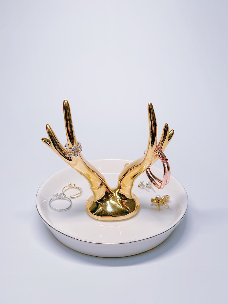 Personalized Ring Holder Dish Deer Antler, Jewellery Holder, Unique ...