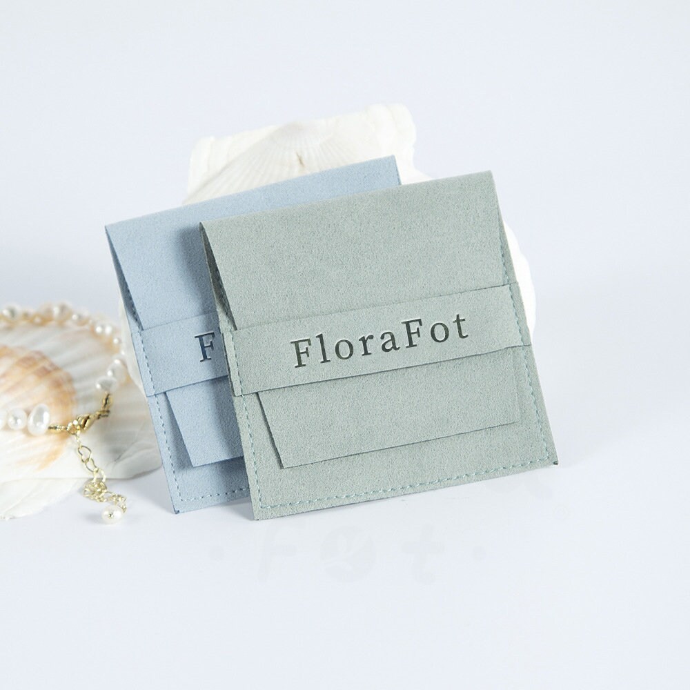10 Personalized Jewelry Pouches Microfiber Envelope Pouchs Custom Name ...