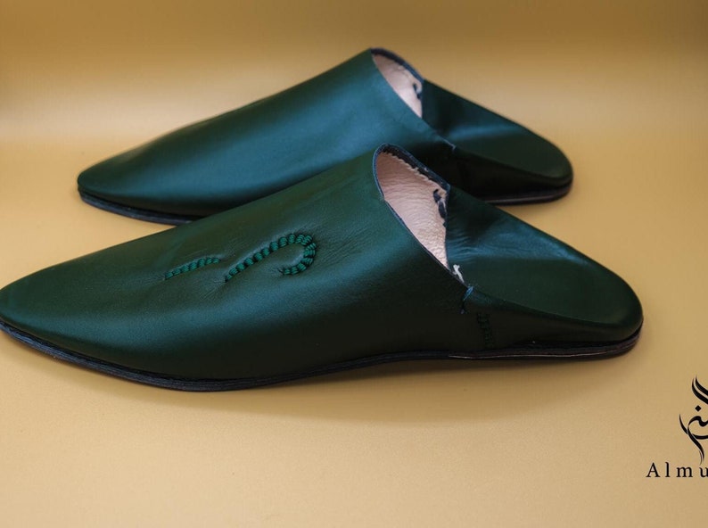 Mens Moroccan Leather Belgha Slippers: Traditional Cultural Shoes - Etsy