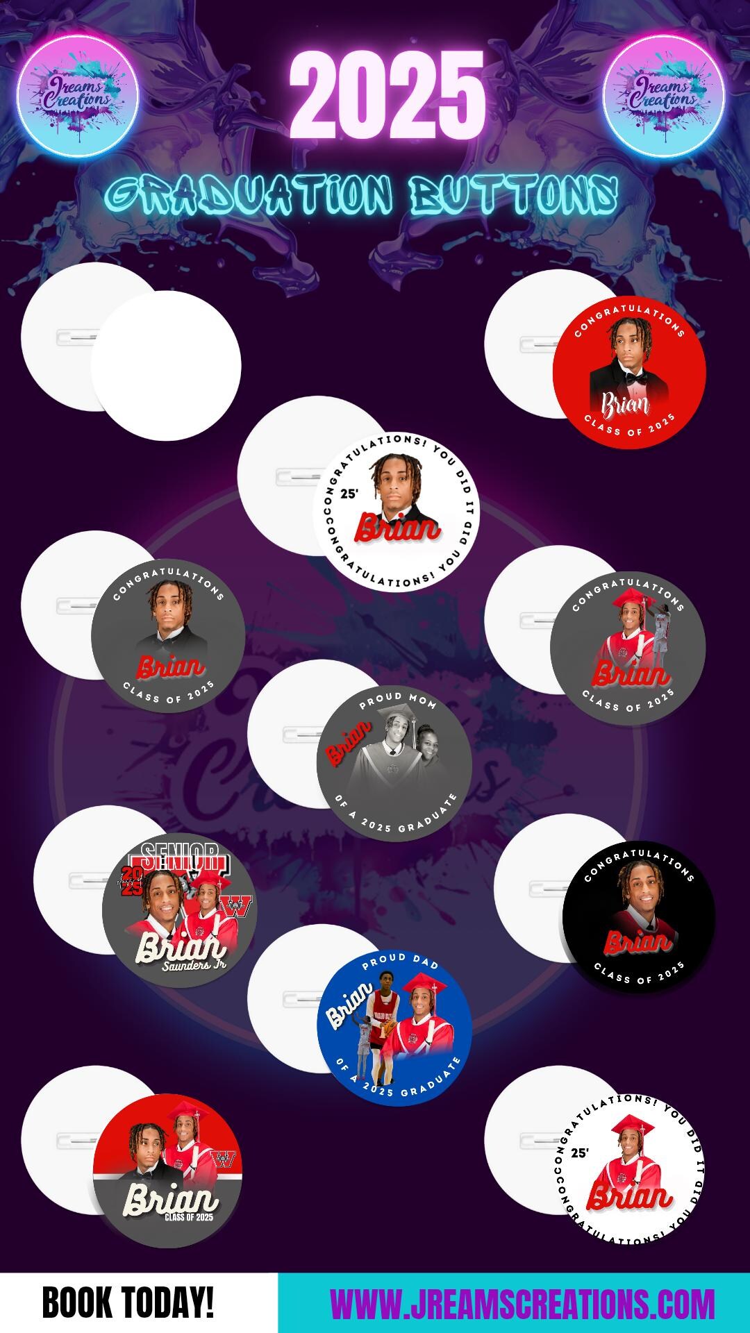 Custom Graduation Button With Photo – Personalized Grad Party Favor ...