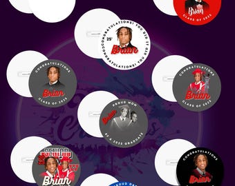 Custom Graduation Button | Class of 2025 Senior Gift | Personalized ...